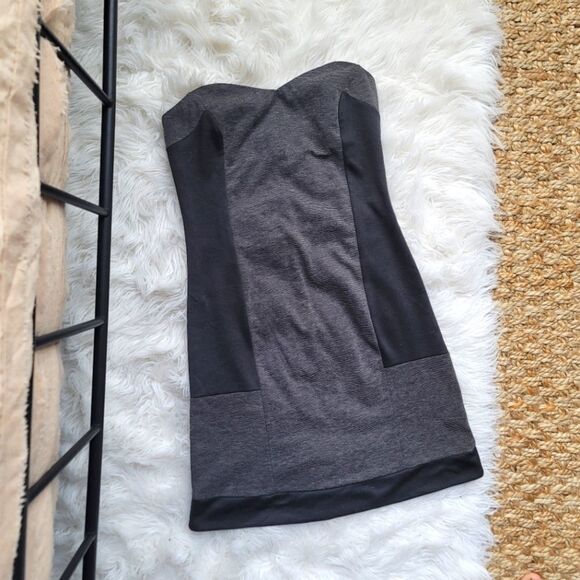 Rachel Kate | Dresses | Rachel Kate Grey And Black Strapless Body Con ...